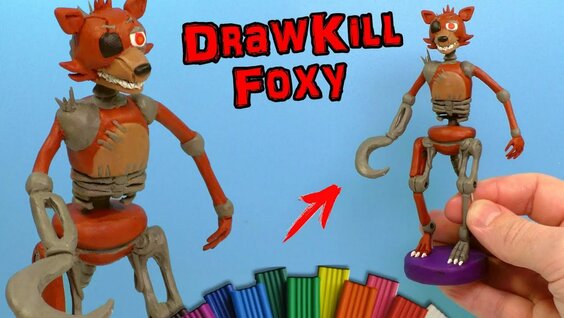 Лепим Аниматроника Drawkill FOXY из ФНАФ | FNAF — Видео от Видео Лепка ...