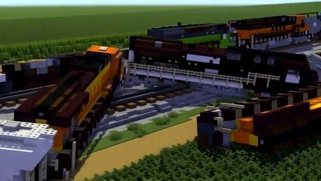 Every Minecraft Train Crash Animation Compilation смотреть онлайн в