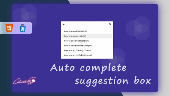 Auto Complete With Search Bar And Search Suggestions Using Html Css And Javascript Daftsex Hd 3768