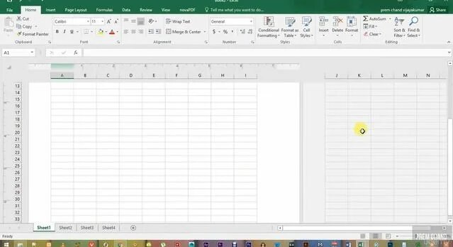 001 Microsoft Excel 2016 interface Worksheets menus and tabs in ...