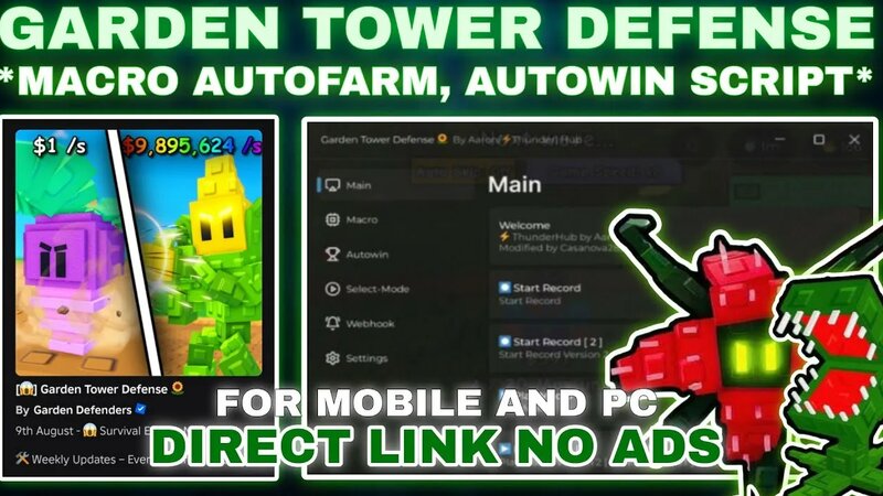 [] Garden Tower Defense Script Pastebin AUTO-WIN Macro Autofarm ...