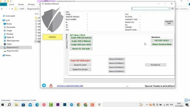 Zero Knox Removal Tool Samsung Android 13 FRP Bypass Adb Not Working ...