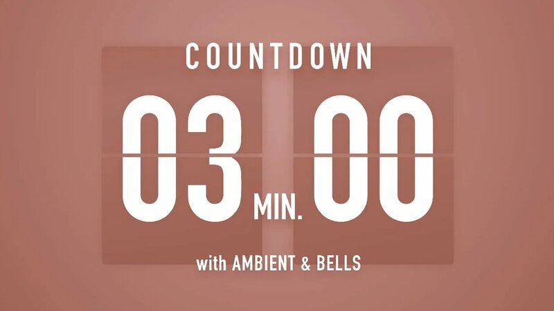 3 Minute Countdown Timer Flip Clock with Ambient Music & Bells ...