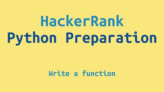 write a function hackerrank: 861 video Yandex'te bulundu