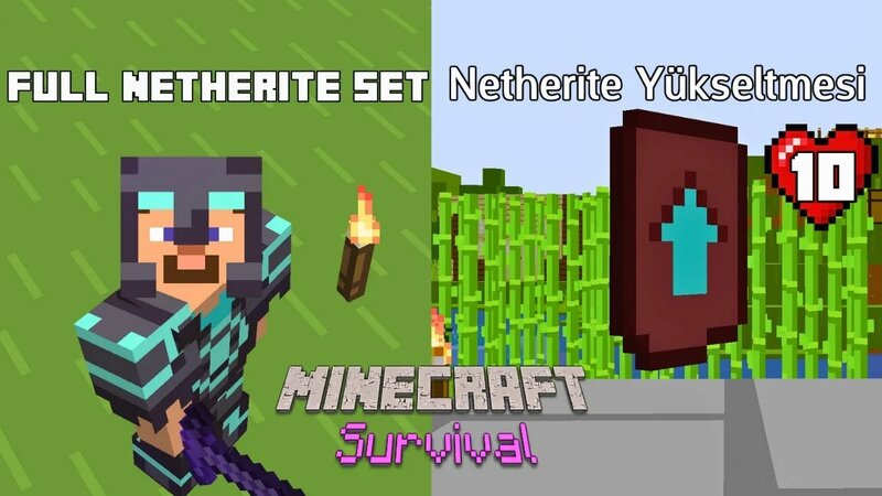 Netherite Yükseltmesi Bulduk Ve Full Netherite Set Çektik! | Survival ...