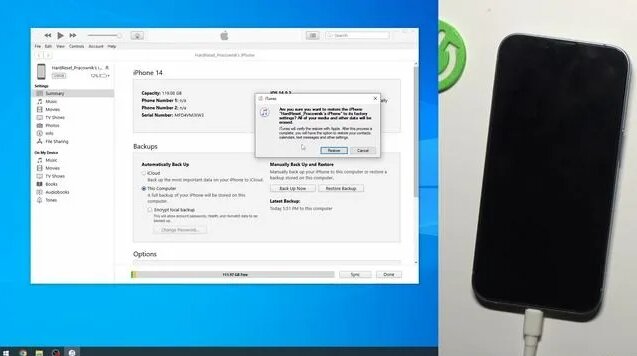How to Factory Reset iPhone 14 Using iTunes - Restore Default Settings ...