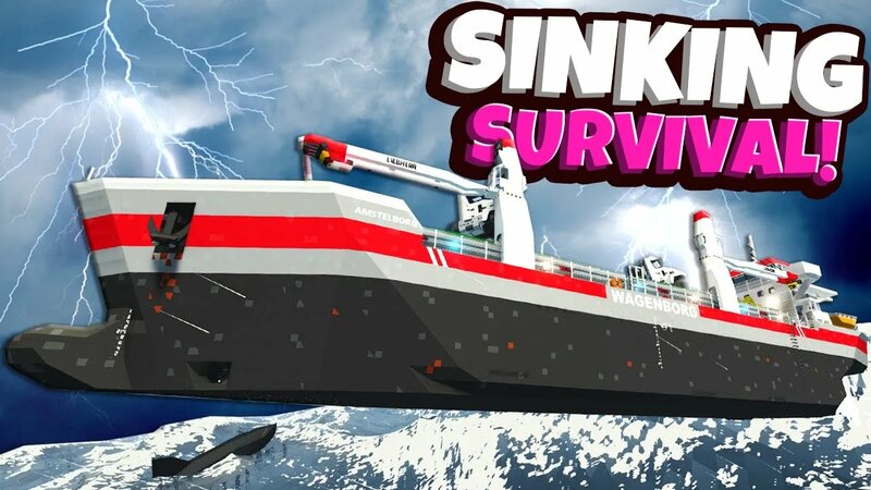 Massive Tsunami Damages Cargo Ship in Stormworks Sinking Ship Survival ...