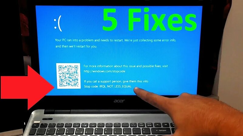 How to Fix Stop code IRQL NOT LESS OR Equal error in Windows 10, 11 ...
