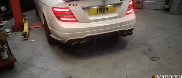 Mercedes C63 AMG W204 Custom Exhaust with X pipe - Смотреть онлайн в ...