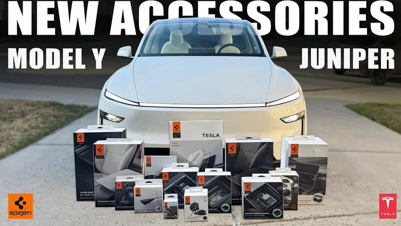 New Tesla Model Y Juniper Must Have Accessories from Spigen! #tesla ...
