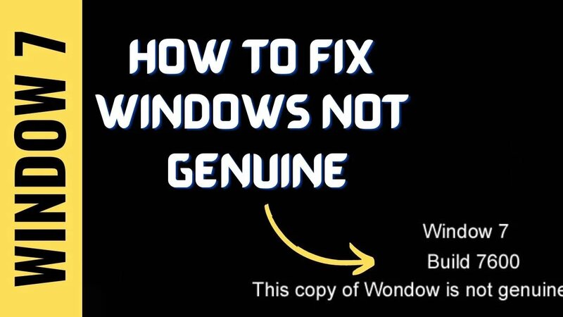 How to Fix Windows is Not Genuine | Remove Build 7601/7600 | 100% ...