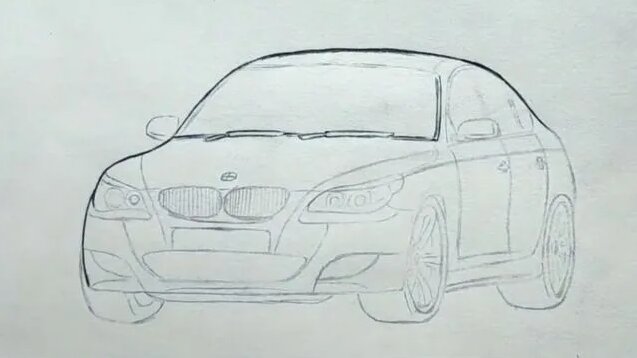 How to draw a BMW M5 E60 - Смотреть онлайн в поиске Яндекса по Видео