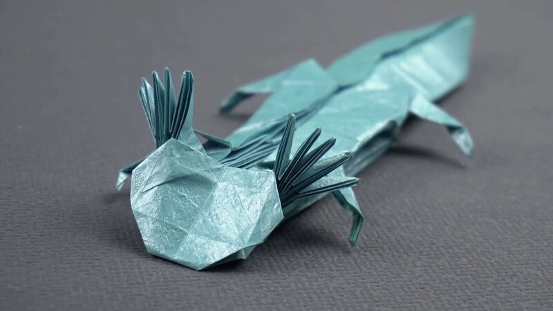 How to Fold Axolotl - Axolotl Origami Tutorial by Hoang Tuan - Смотреть ...