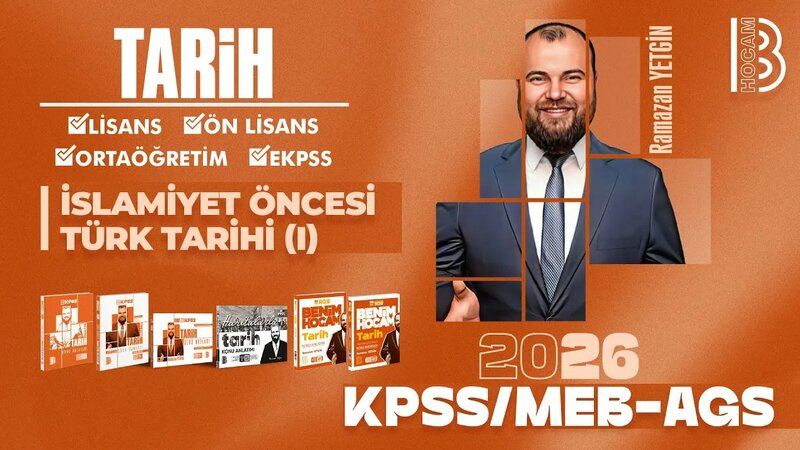 1) KPSS / AGS Tarih - İslamiyet Öncesi Türk Tarihi (I) - Ramazan Yetgin - 2026 - Смотреть онлайн ...