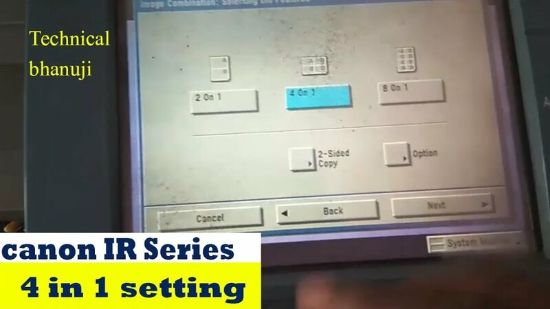 4 in 1 setting canon ir 2270, 2870 | canon image runner copy setting ...