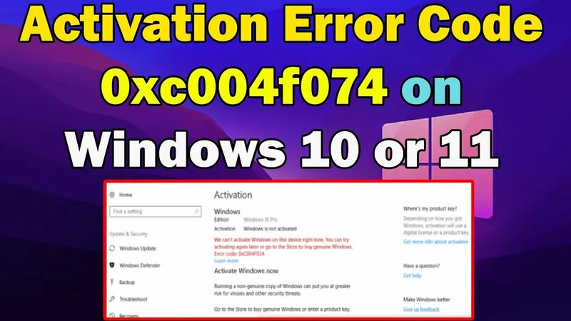 how to Fix Activation Error Code 0xc004f034 on Windows 10 & 11 - Yandex ...