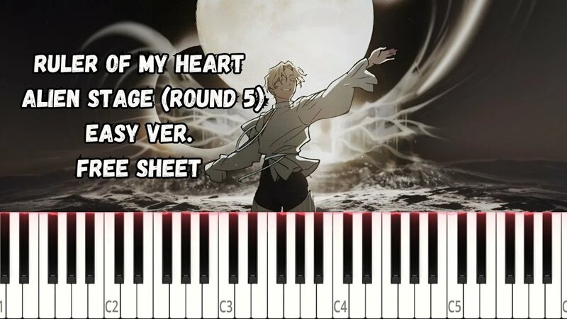 Ruler of My Heart Alien Stage (Round 5) EASY VER. Piano Tutorial + FREE ...