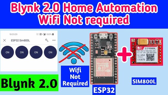 Home Automation using NodeMCU/Esp32(Without Wifi) and Blynk 2.0 with real-time feedback - EroFound