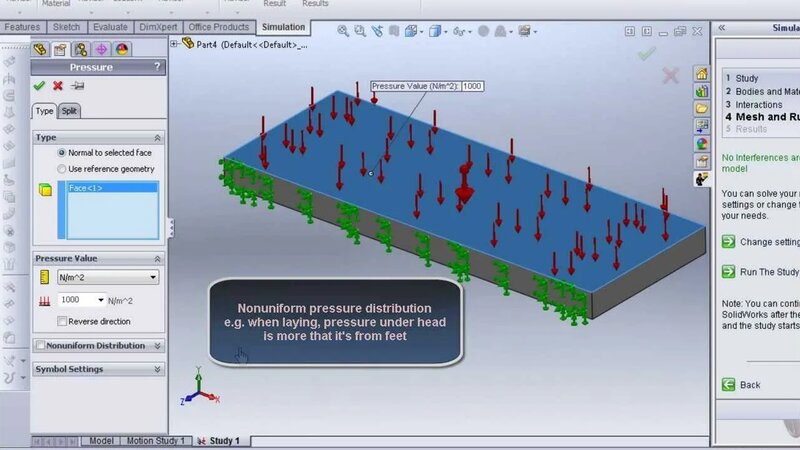 3-SolidWorks Simulation: Adding Loads (with explanation) - Смотреть ...