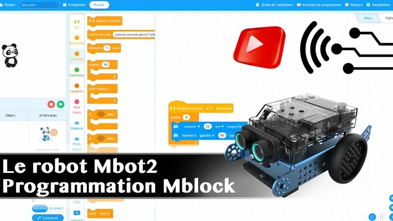 Le robot Mbot2 - Programmation Mblock - Programming Tutorial - Смотреть ...