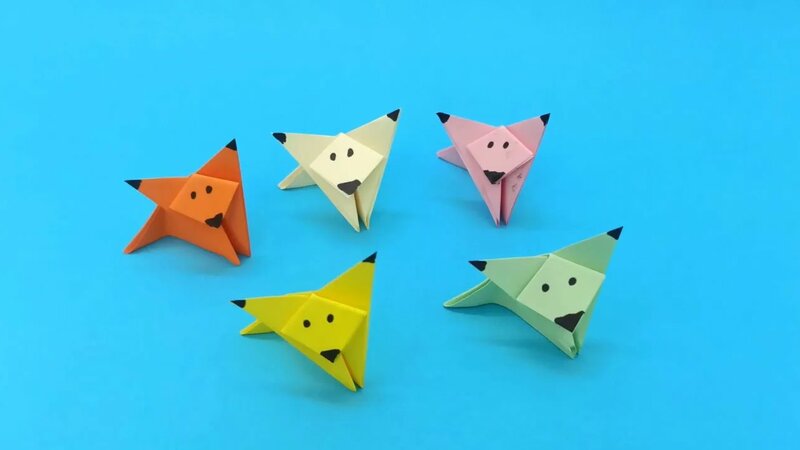 Kağıttan kolay tilki yapımı \ origami tilki hayvan yapımı çok kolay ve ...