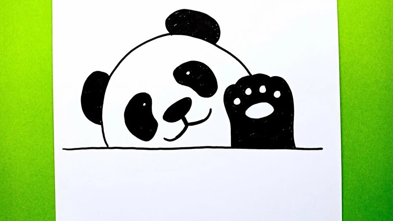 Kolay Yoldan Sevimli Panda Çizimi, Panda Resmi Nasıl Çizilir, Easy Cute ...