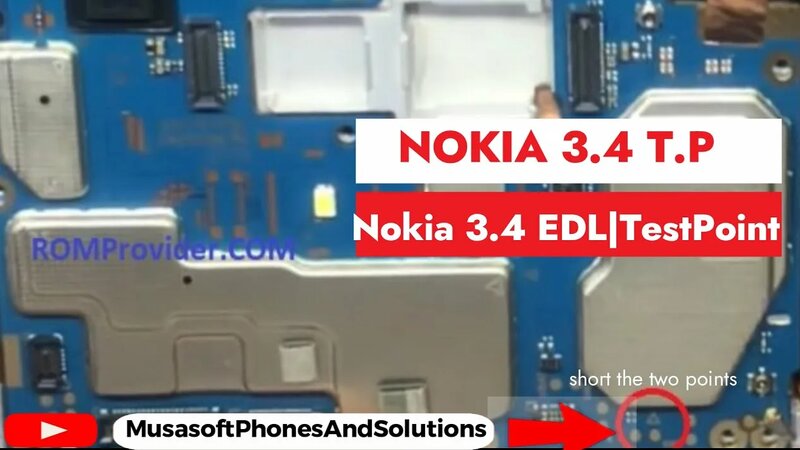 Testpoint for Nokia 3.4 T.P EDL Point #isp to hardreset and Remove FRP ...