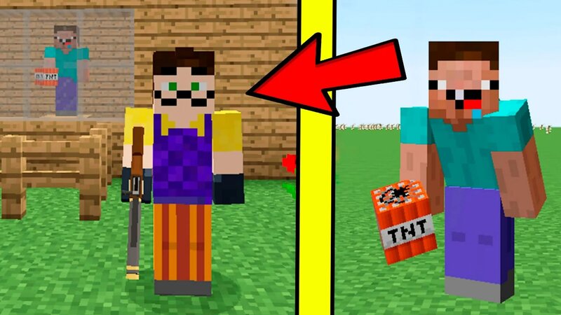 НУБ НЕВИДИМКА ЗАТРОЛИЛ СОСЕДА В МАЙНКРАФТЕ!ПРИВЕТ СОСЕД В MINECRAFT ...