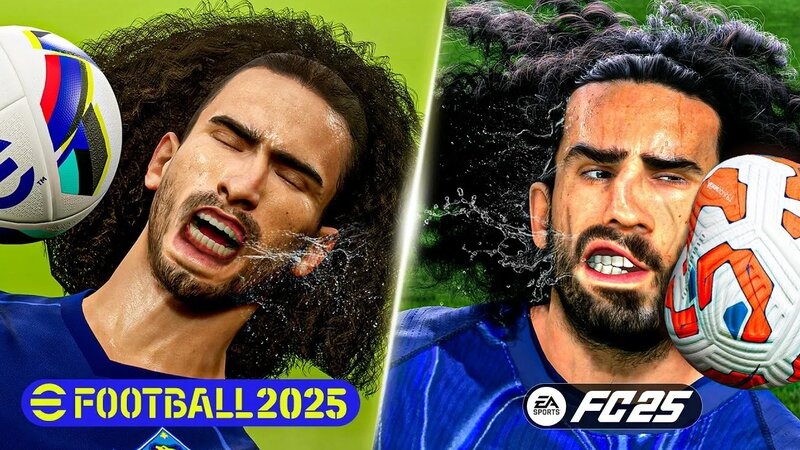 FC 25 vs eFootball 2025 - Graphical Details, Player Animation, Physics ...