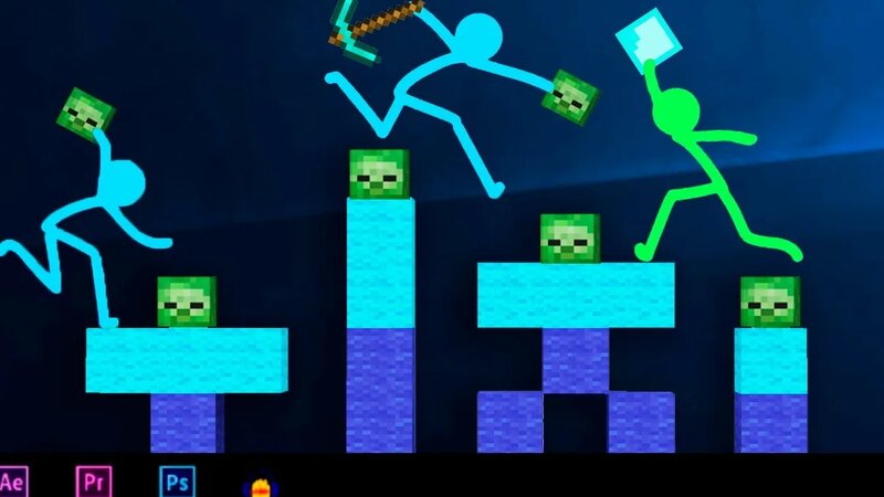 Stickman VS Minecraft ~ Zombie Apocalypse / Animation vs Minecraft ...