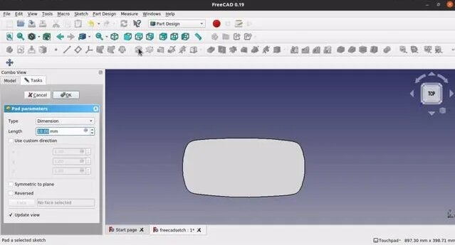 FreeCAD Trace a photo of a curved model using B-Splines, fillets ...