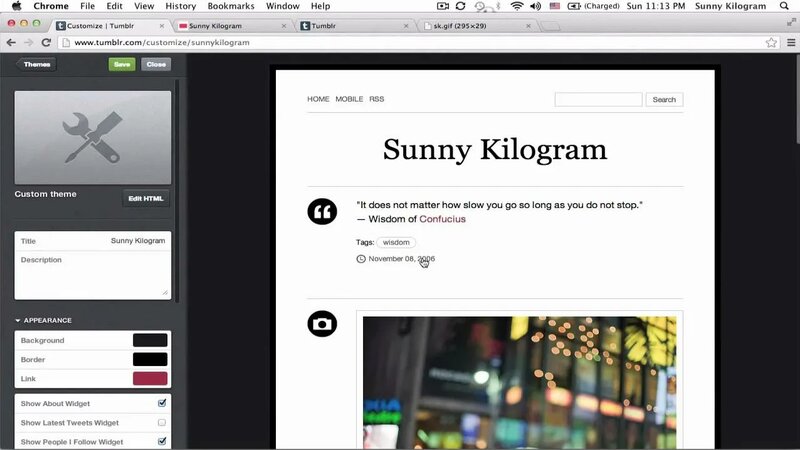 Adding a Header to Tumblr Themes : Using Tumblr
