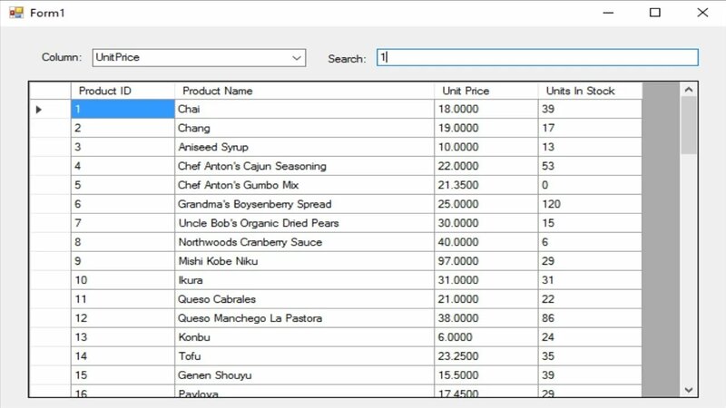 C# Tutorial - Search DataGridView by using TextBox | FoxLearn - Yandex ...