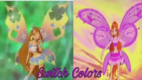 Winx Club Bloom and Flora Season 1-7 switch colors transformation ...