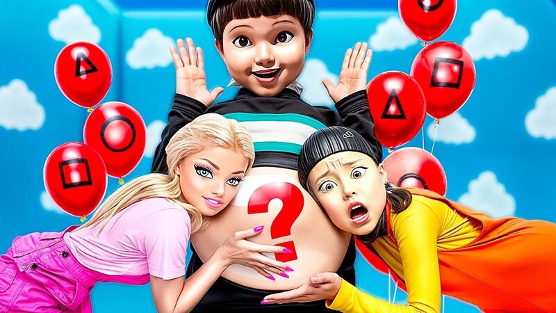 Кукла из Игры в Кальмара беременна!? Барби против SGD! Кто лучшая мама ...