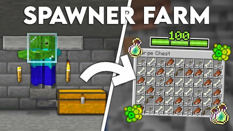 Minecraft Easy Zombie & Skeleton Mob Spawner XP Farm | Tutorial 1.21 ...
