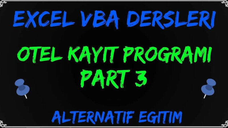 Excel VBA #003 - OTEL Kayit Programi Yapimi - Kayıt Ekranı Kodlama 1 ...