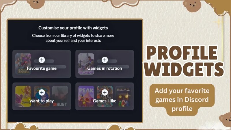 New feature* ~ profile widget | ADD your favorite games in your discord ...