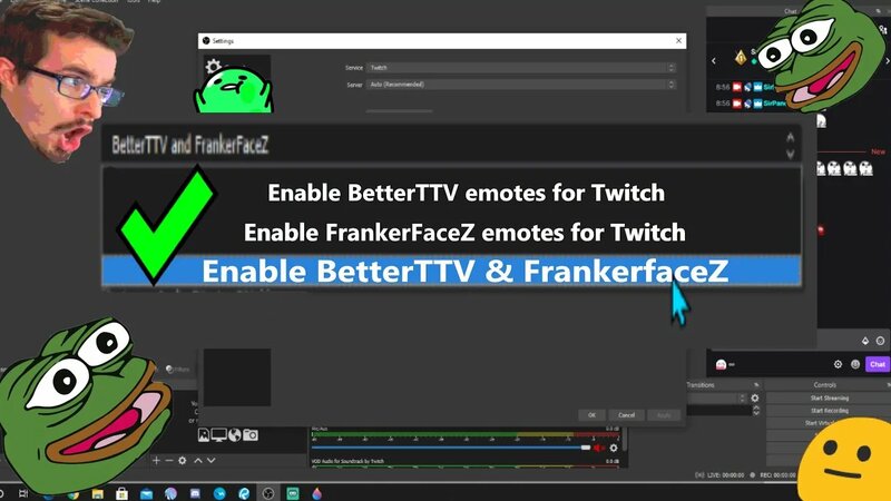 How to enable BTTV & FrankerFaceZ emotes in OBS Studio - Смотреть ...