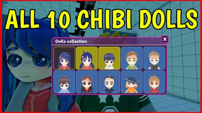 How to get ALL 10 Chibi Dolls in Miside RP [ Collector Badge ] Roblox ...