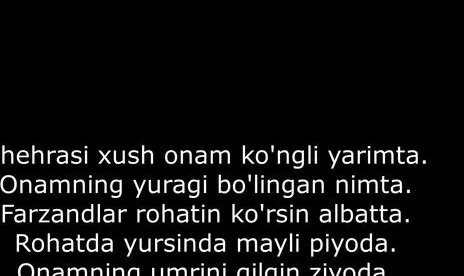 Ona haqida ta`sirli she`rlar - Смотреть онлайн в поиске Яндекса по Видео