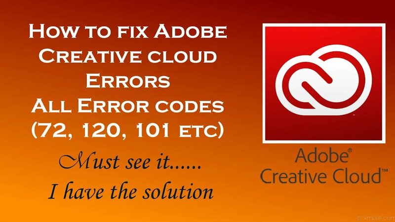 How to fix adobe Creative cloud error code 72 || Adobe creative cloud ...