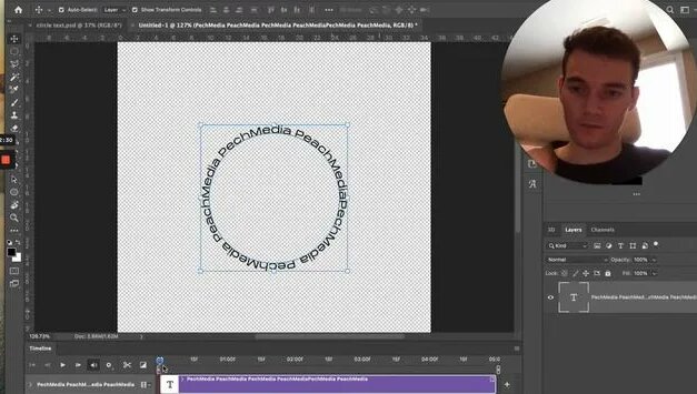How to make a rotating spinning circular text gif Photoshop PS GIF ...