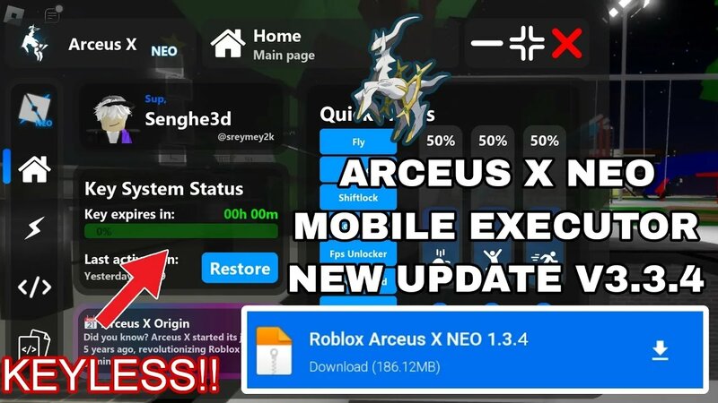 Roblox Arceus X NEO V1.3.4 New Updated Keyless Mobile Executor ...