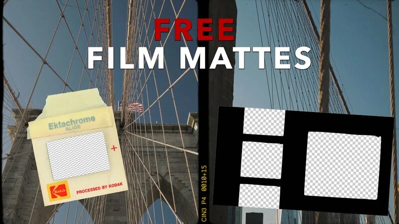 FREE Film Matte Overlays (Split Screen PNG, Film Textures)