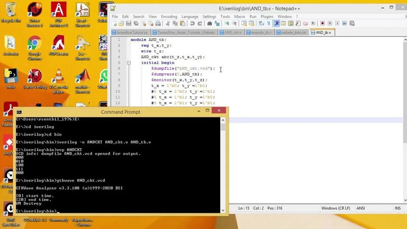 iverilog programming - AND logic verilog program - tutorial 1 - Yandex ...