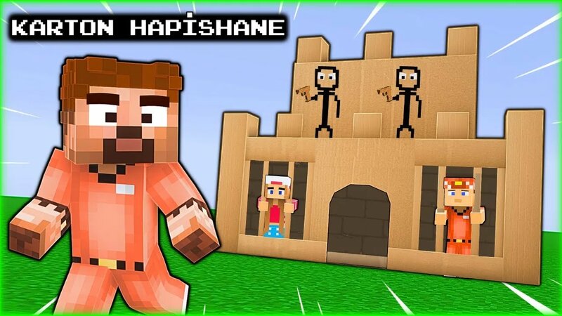 Escape FROM Minecraft Cardboard Prison!- Minecraft Parodies - Смотреть ...