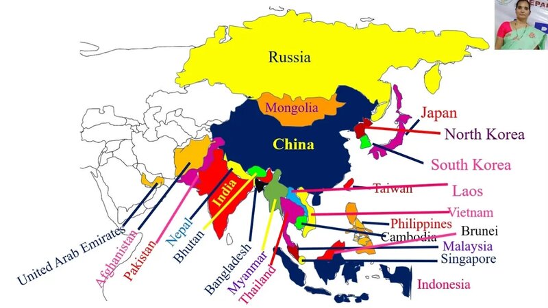 Asian countries animation | boundaries of Asia | Countries in Asia | my ...