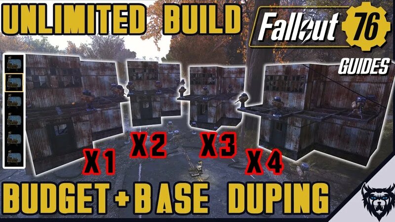 Fallout 76 - Unlimited Build Budget & Base Duplication Glitch Guide ...
