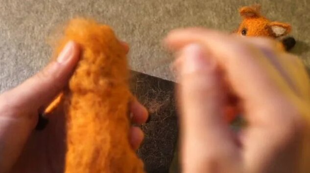 Мастер-класс по сухому валянию из шерсти лисенок Needle Felting WOOL ...